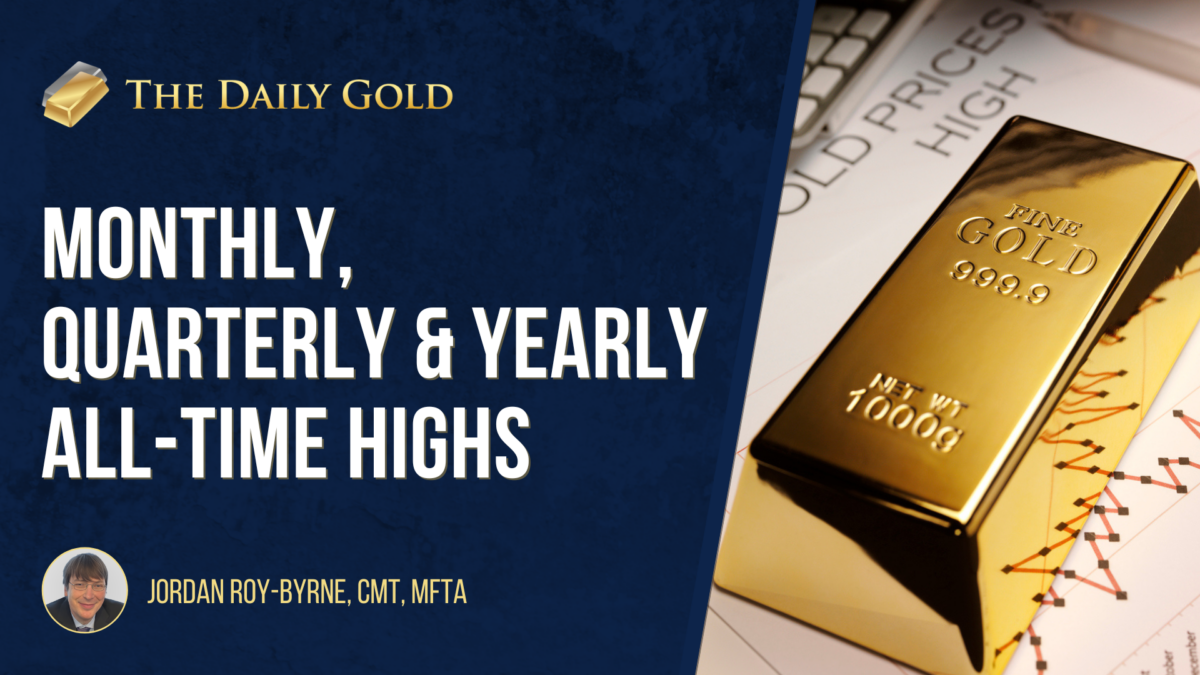 Gold Makes New Yearly, Quarterly, Monthly Closing Highs – The Daily Gold